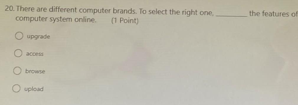 20. There are different computer brands. To select | Chegg.com