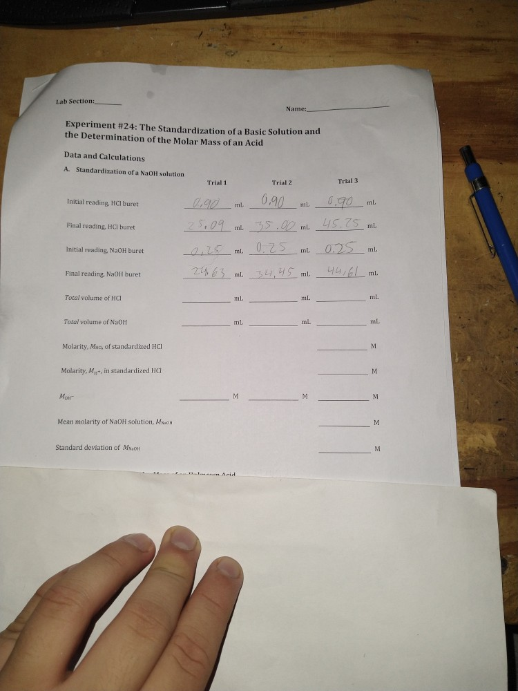 Solved Lab Section: Name: Experiment #24: The | Chegg.com