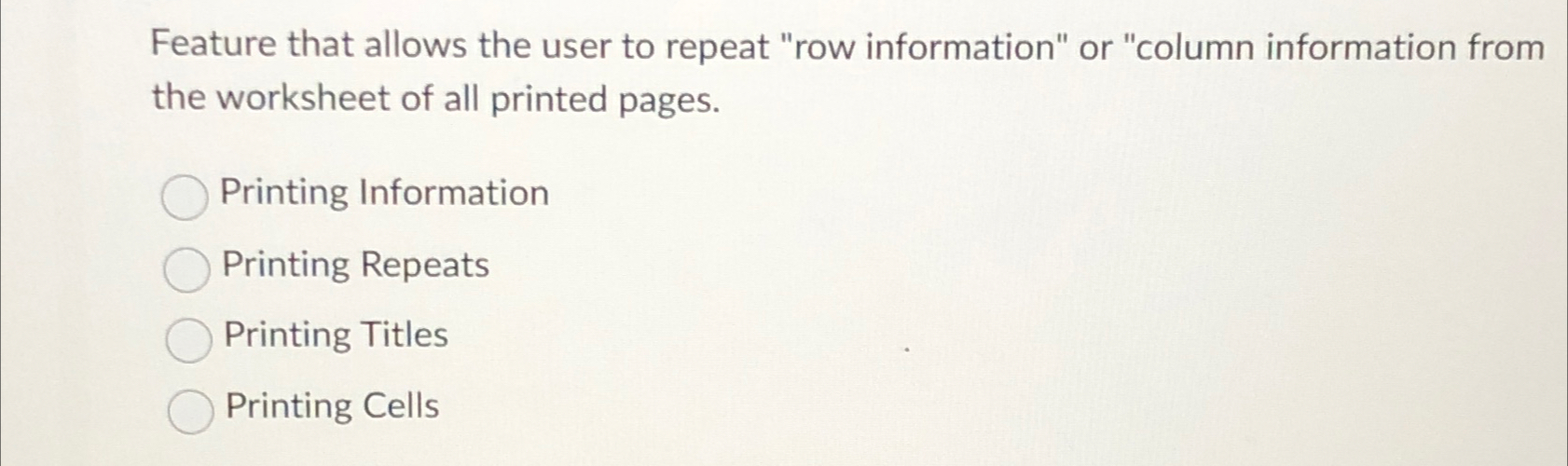 Solved Feature that allows the user to repeat "row | Chegg.com