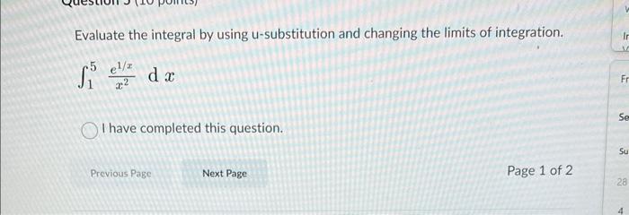 Solved evaluate the integral by using u-substitution, and | Chegg.com