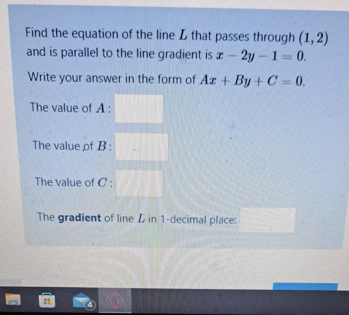 Solved Find the equation of the line L that passes through | Chegg.com