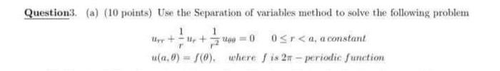 Solved 1 1 Question3. (a) (10 points) Use the Separation of | Chegg.com Solved 1 1 Question3. (a) (10 points) Use the Separation of | Chegg.com