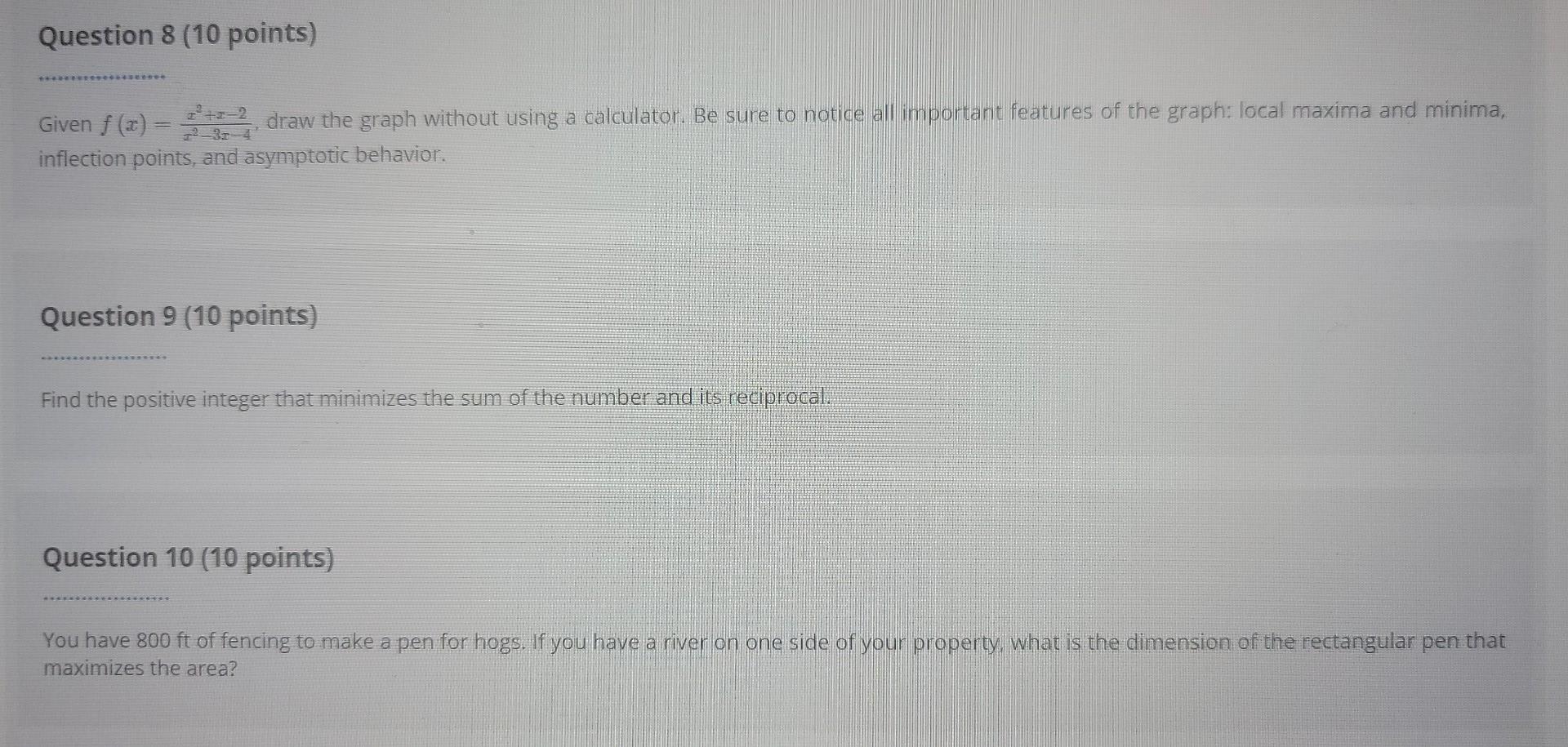 Solved Question 8 (10 points) Given f (x) = 242-2 draw the | Chegg.com
