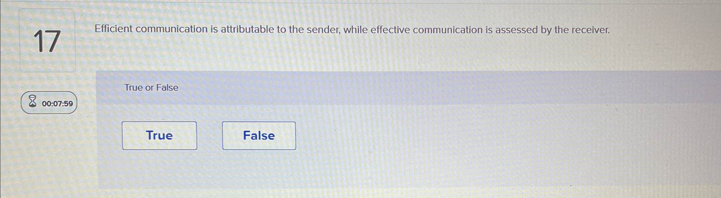 Solved 17Efficient communication is attributable to the | Chegg.com