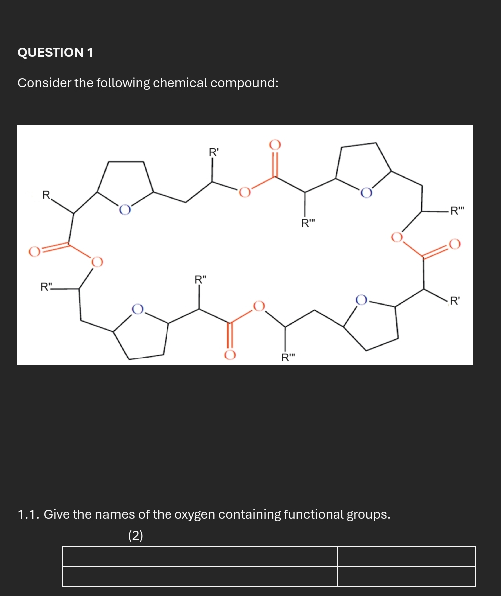 Solved QUESTION 1Consider the following chemical | Chegg.com