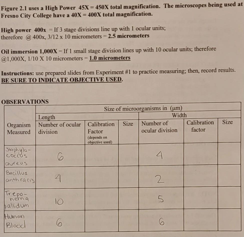 How do you find the calibration factor and size for | Chegg.com