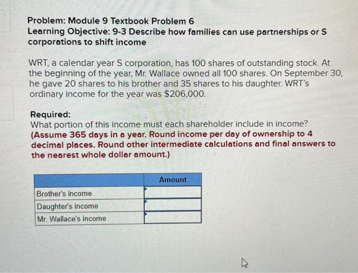 Solved Problem: Module 9 Textbook Problem 6 Learning | Chegg.com
