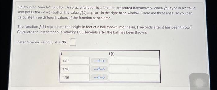 Below Is An Oracle Function An Oracle Function Is