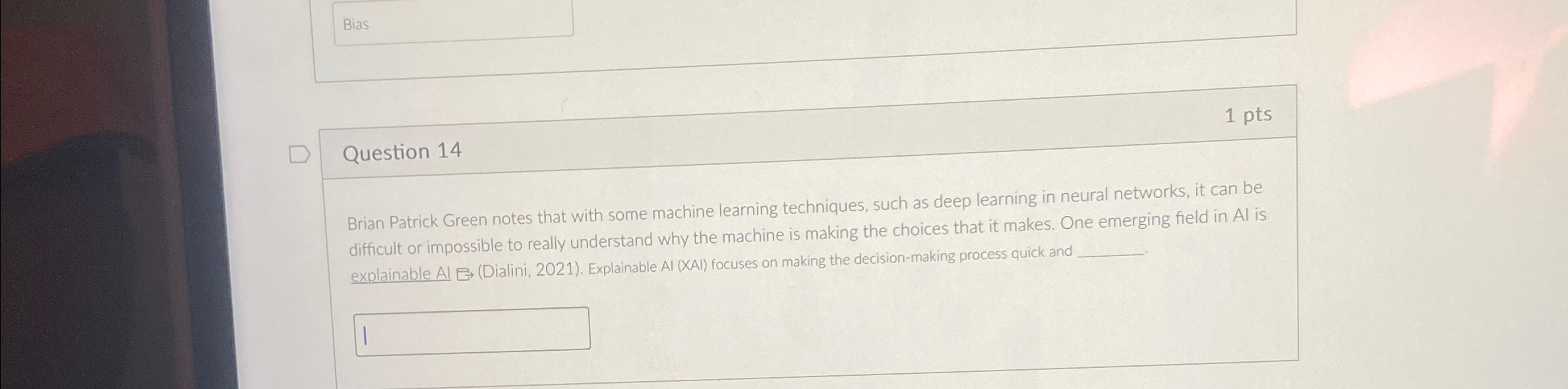 Solved Bias1ptsQuestion 14Brian Patrick Green notes that | Chegg.com