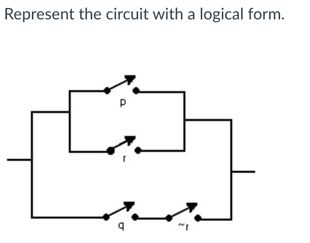 Represent the circuit with a logical form.Represent | Chegg.com