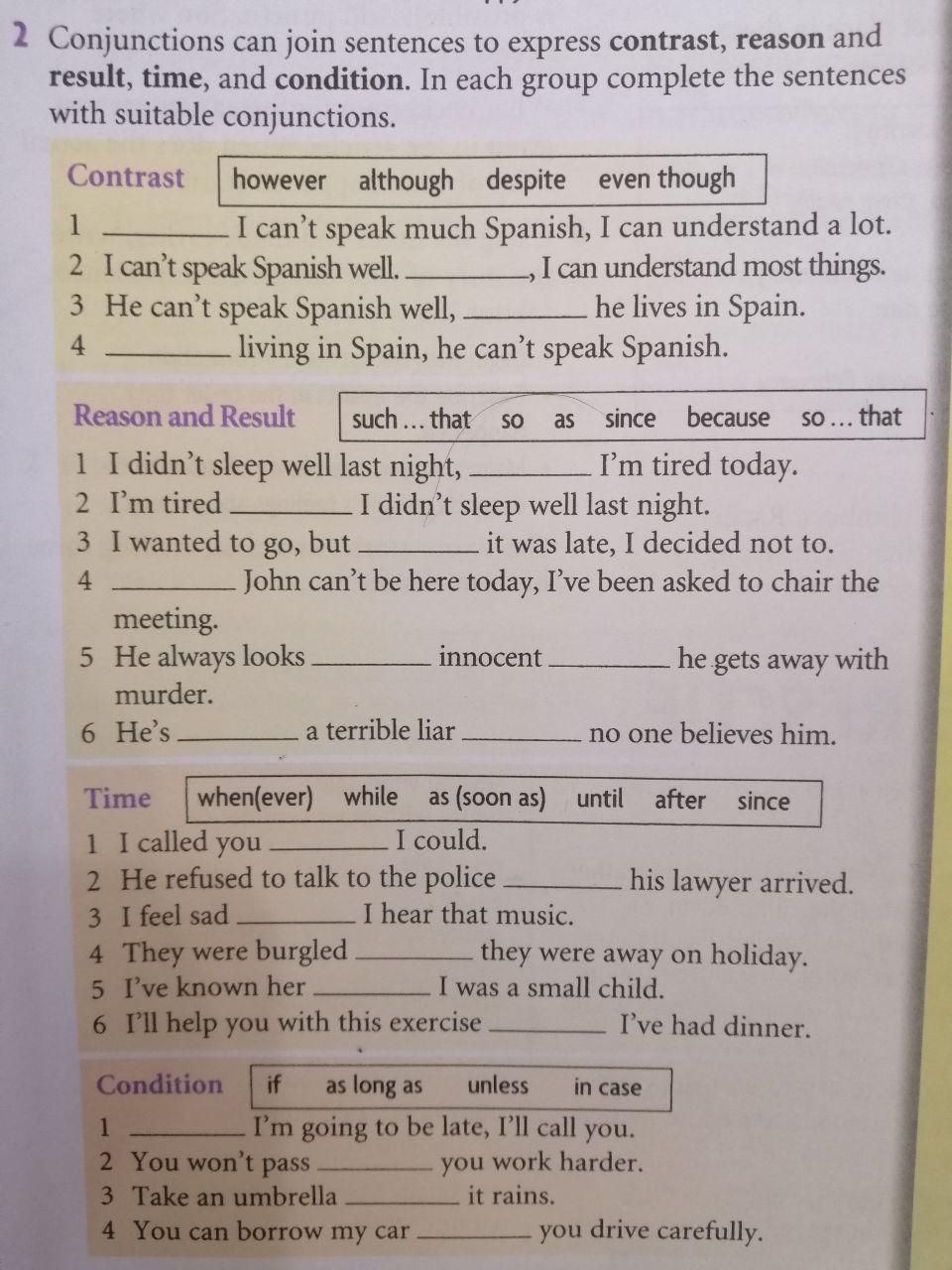 Solved 2 Conjunctions can join sentences to express | Chegg.com