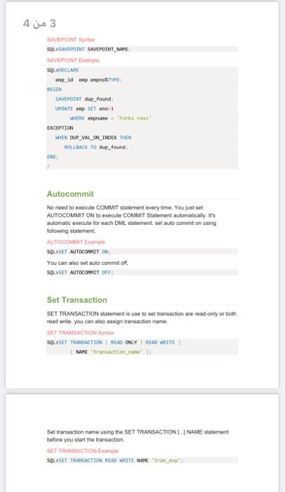 Solved 1 Practice The Provided Commands Of Sql Transactions 4017