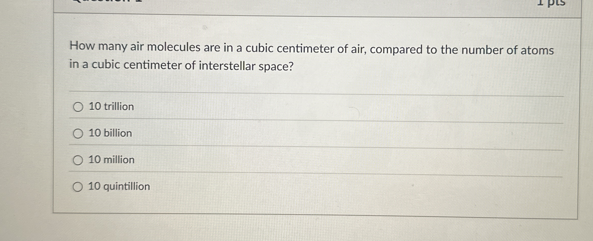 Solved How many air molecules are in a cubic centimeter of | Chegg.com