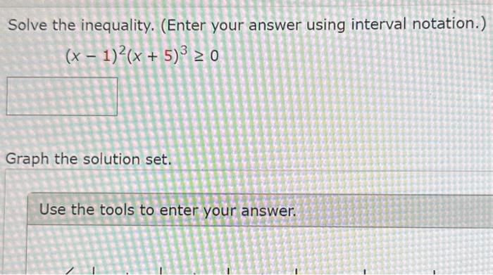 Solved Solve the inequality. (Enter your answer using | Chegg.com