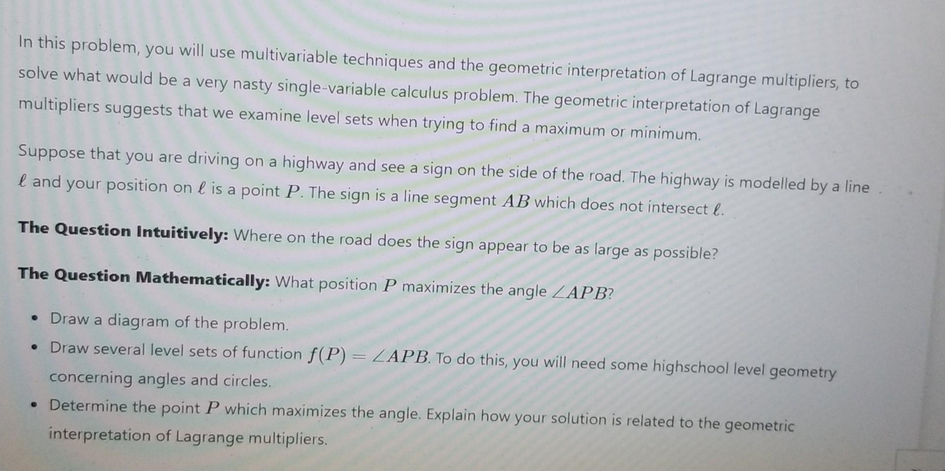 Solved In this problem, you will use multivariable | Chegg.com