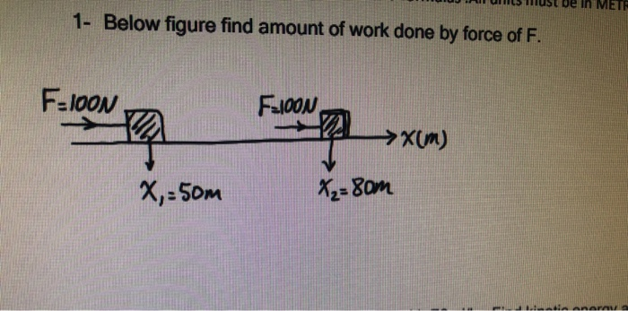 Solved in MEIE 1- Below figure find amount of work done by | Chegg.com