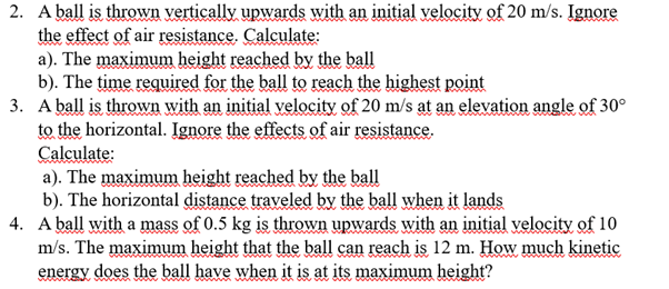 Solved A ball is thrown vertically upwards with an initial | Chegg.com