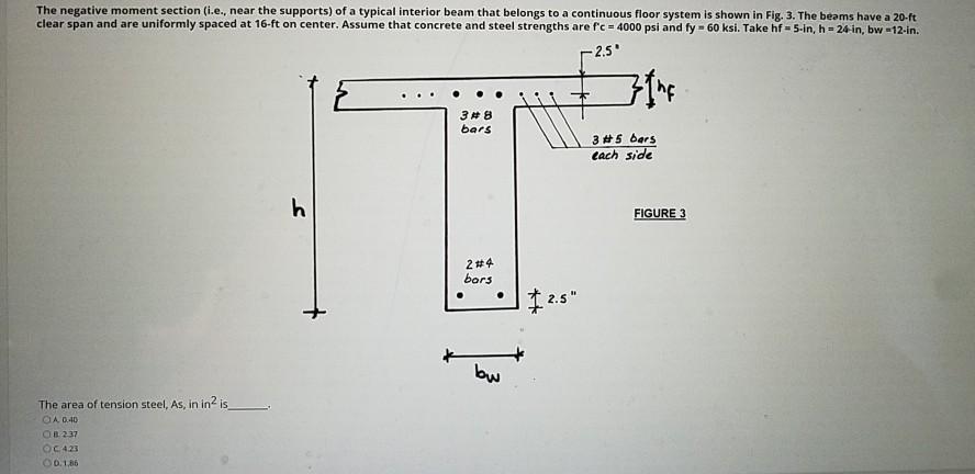 Solved The negative moment section (i.e., near the supports) | Chegg.com
