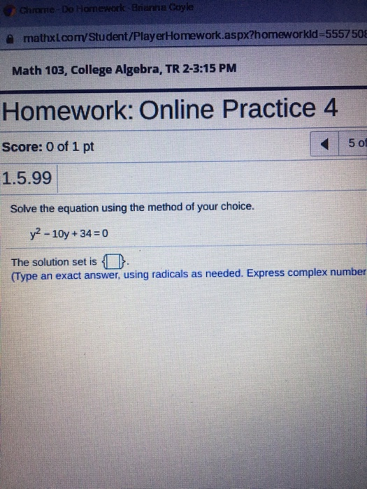 Solved Chrome-Do Homework Brianna Coyle | Chegg.com