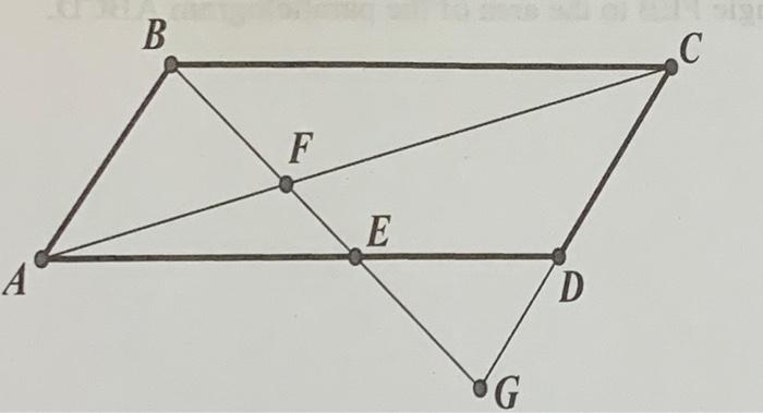 Solved Let ABCD be a parallelogram ABCD with point E on AD. | Chegg.com