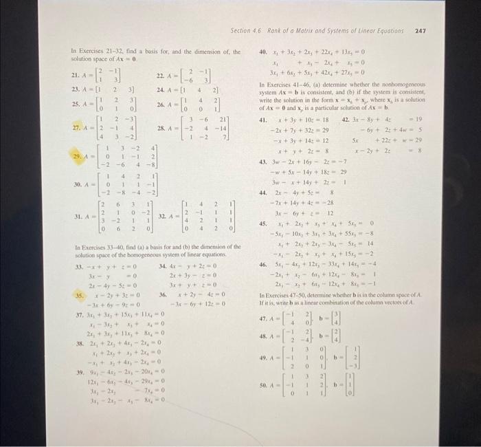 Solved In Exercises 1-12, find (a) the rank of the matrix, | Chegg.com