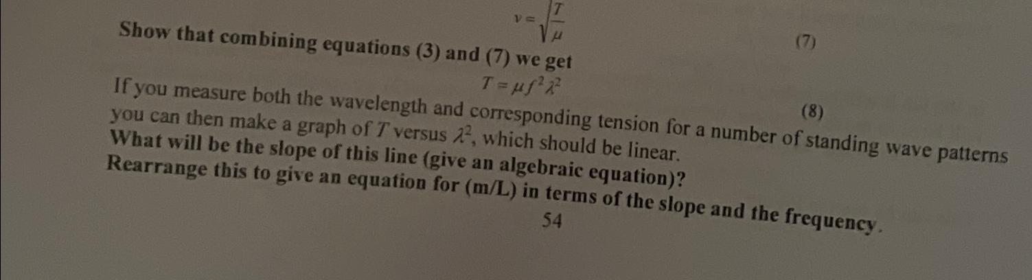 Solved Show that combining equations (3) ﻿and (7) ﻿we | Chegg.com
