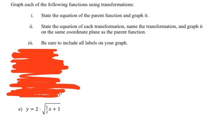 Solved Graph each of the following functions using | Chegg.com
