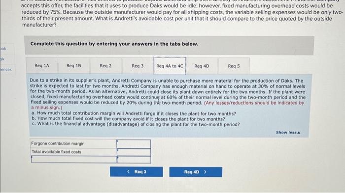 Solved Problem 13-18 (Static) Relevant Cost Analysis in a | Chegg.com