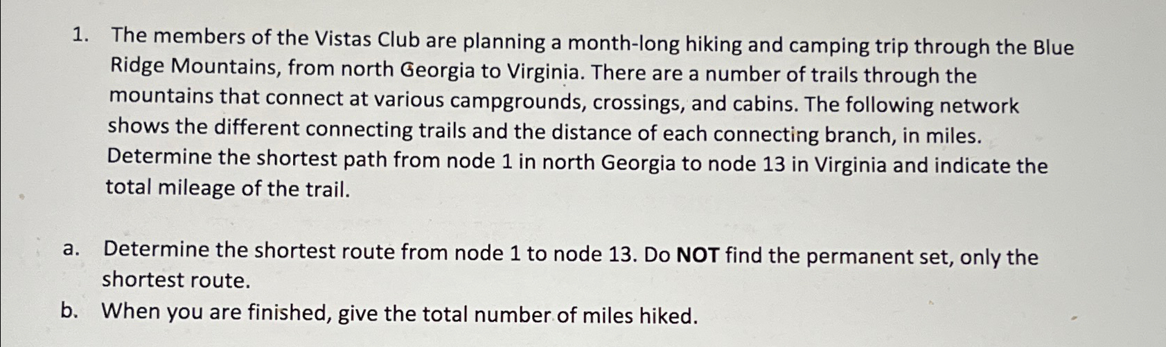 Solved The members of the Vistas Club are planning a | Chegg.com