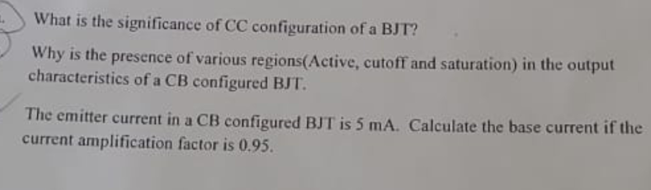 Solved 1)What is the significance of CC configuration of a | Chegg.com