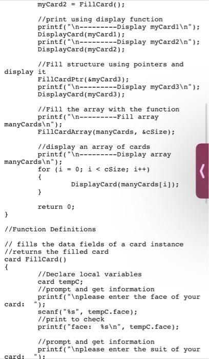Solved For this assignment you will change the card.c code | Chegg.com