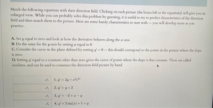 Solved Match the following equations with their direction | Chegg.com