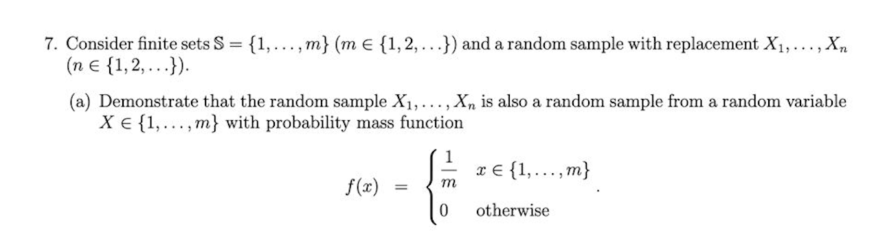 Solved Consider finite sets in {1,2,...} ﻿and a random | Chegg.com