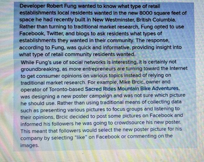 Solved Developer Robert Fung wanted to know what type of | Chegg.com