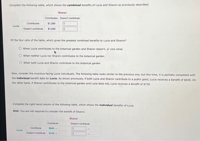 Solved 3. Voluntary contributions toward a public good Lucia | Chegg.com