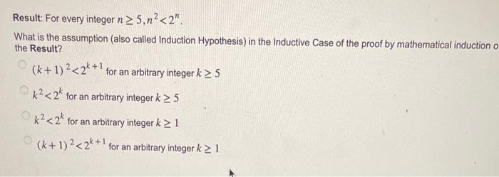 Solved Result: For every integer n≥5,n2