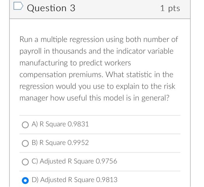 Solved need help with steps to creat a multiple regression. | Chegg.com