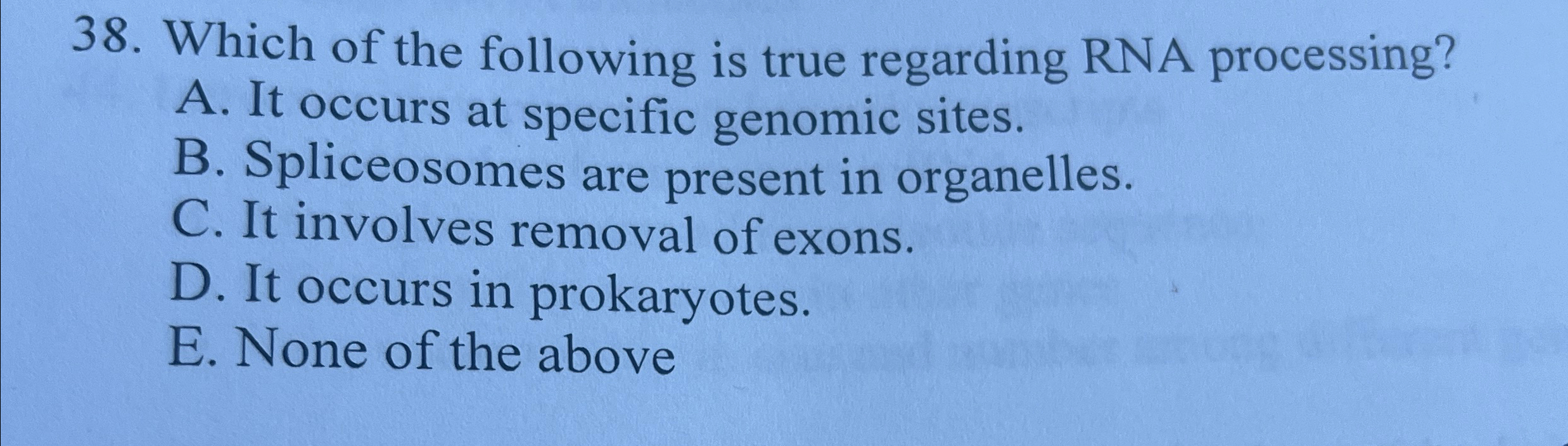 Solved Which of the following is true regarding RNA | Chegg.com