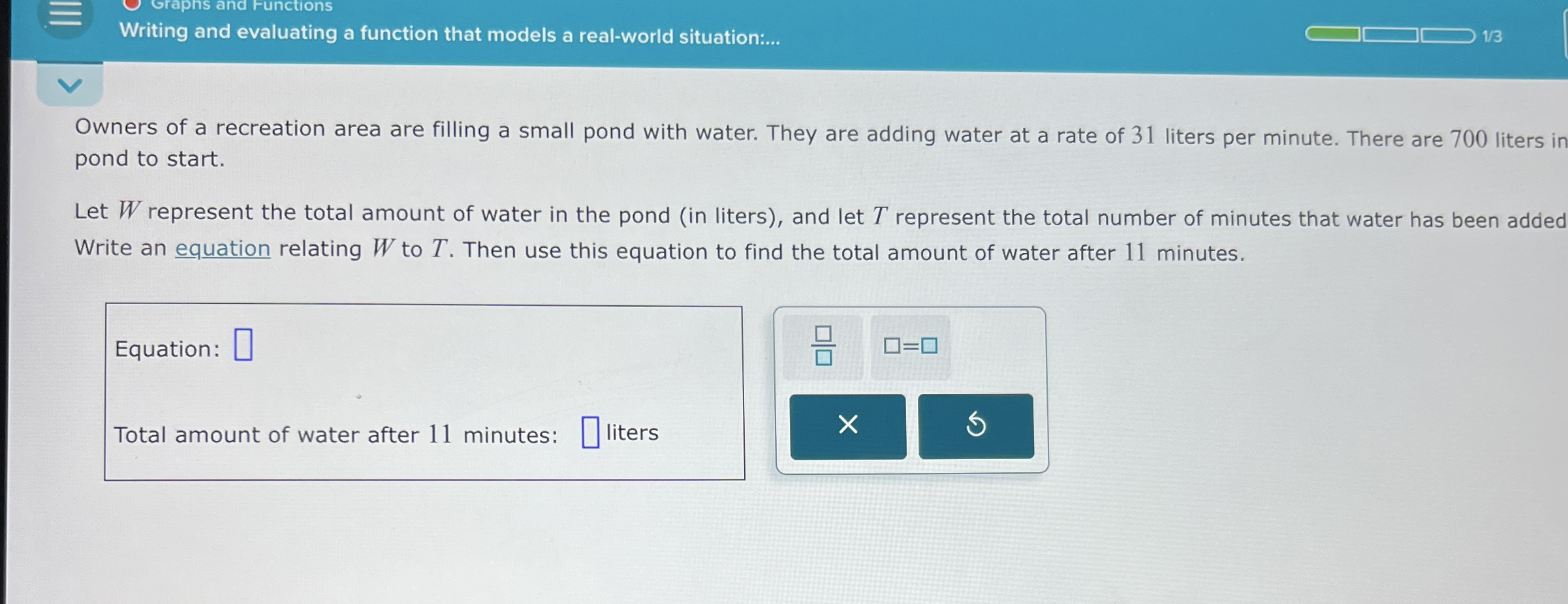Solved Graphs and FunctionsWriting and evaluating a function | Chegg.com