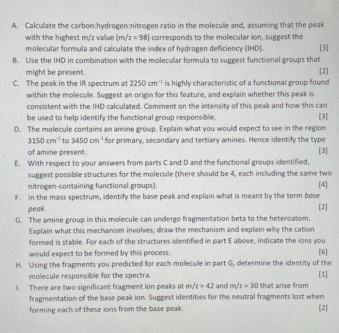 Solved Question 2 This IR spectrum 3 and (EI) mass spectrum | Chegg.com