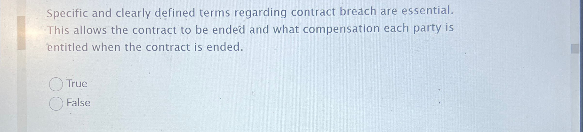 Solved Specific and clearly defined terms regarding contract | Chegg.com