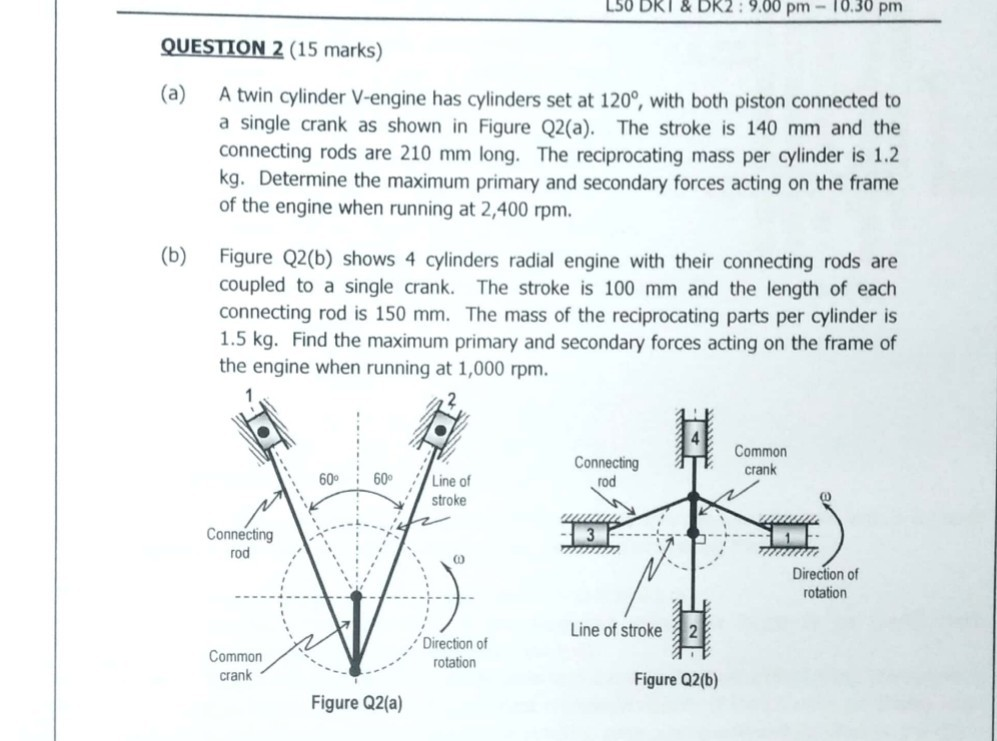 Solved L50 DKI & DK2: 9.00 pm 10.30 pm QUESTION 2 (15 marks) | Chegg.com