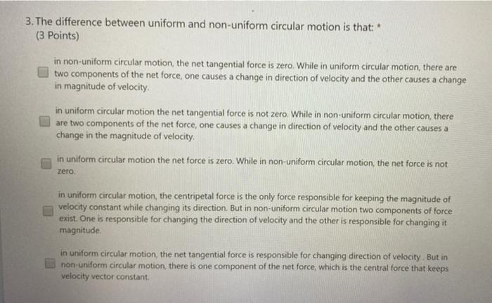 Solved 3. The difference between uniform and non-uniform | Chegg.com