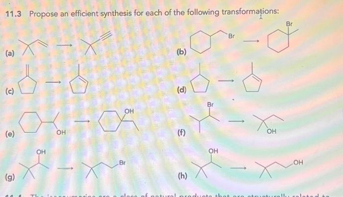 Solved 11.3 Propose an efficient synthesis for each of the | Chegg.com