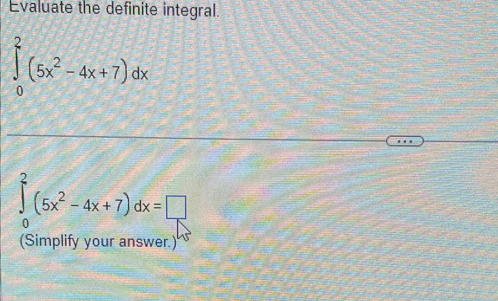 Solved Evaluate the definite | Chegg.com
