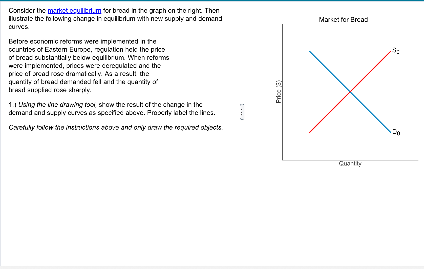 Solved Consider the market equilibrium for bread in the | Chegg.com