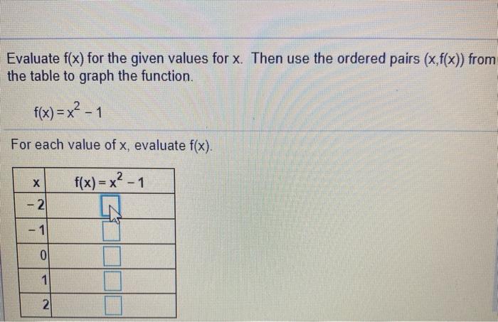 Solved Evaluate f(x) for the given values for x. Then use | Chegg.com