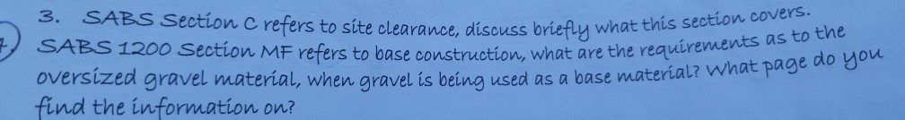 Solved SABS 1200 SECTION MF REFER TO BASE CONSTRUCTION, WHAT | Chegg.com