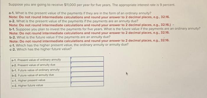 Solved Suppose you are going to receive $11,000 per year for | Chegg.com