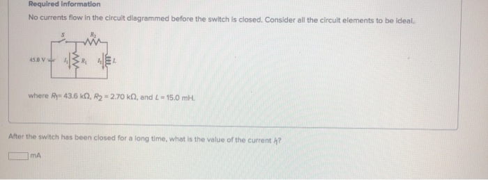 Solved Required Information No currents flow in the circuit | Chegg.com